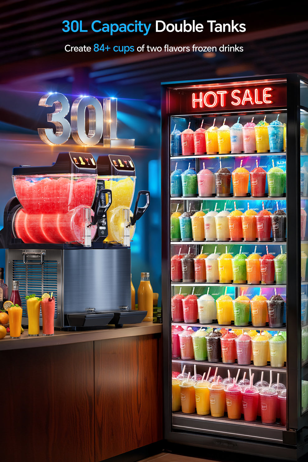 Commercial Slushie Machine, Margarita Daiquiri Wine Frappe Slush Froze ...
